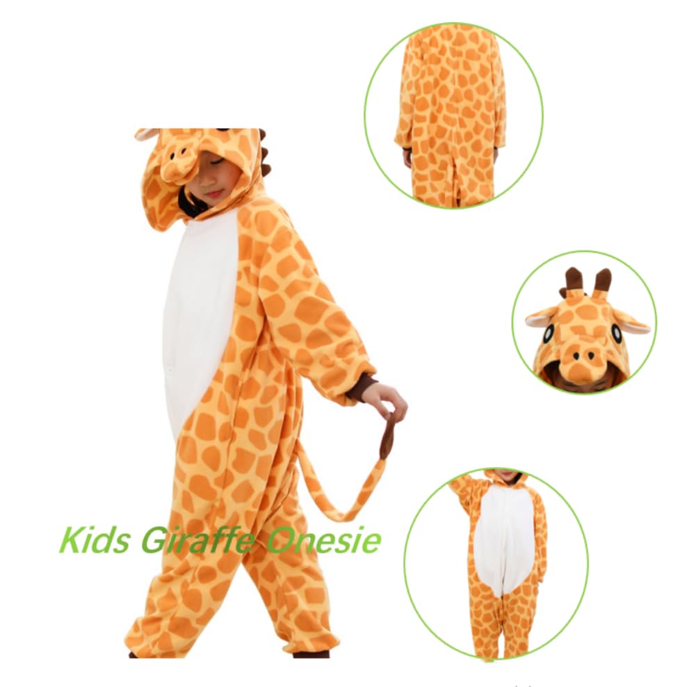 Joyxiam Kids Onesie Animal One Piece Pajamas Halloween Christmas Cosplay Costume Cartoon Pjs (4T)