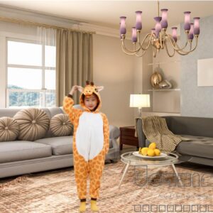 Joyxiam Kids Onesie Animal One Piece Pajamas Halloween Christmas Cosplay Costume Cartoon Pjs (4T)