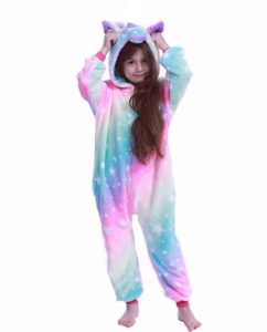 zorxu girls unicorn onesie pajamas animal costume halloween cosplay unisex xmas gifts for kids