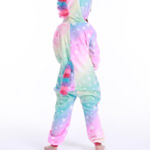 Zorxu Girls Unicorn Onesie Pajamas Animal Costume Halloween Cosplay Unisex Xmas Gifts for Kids