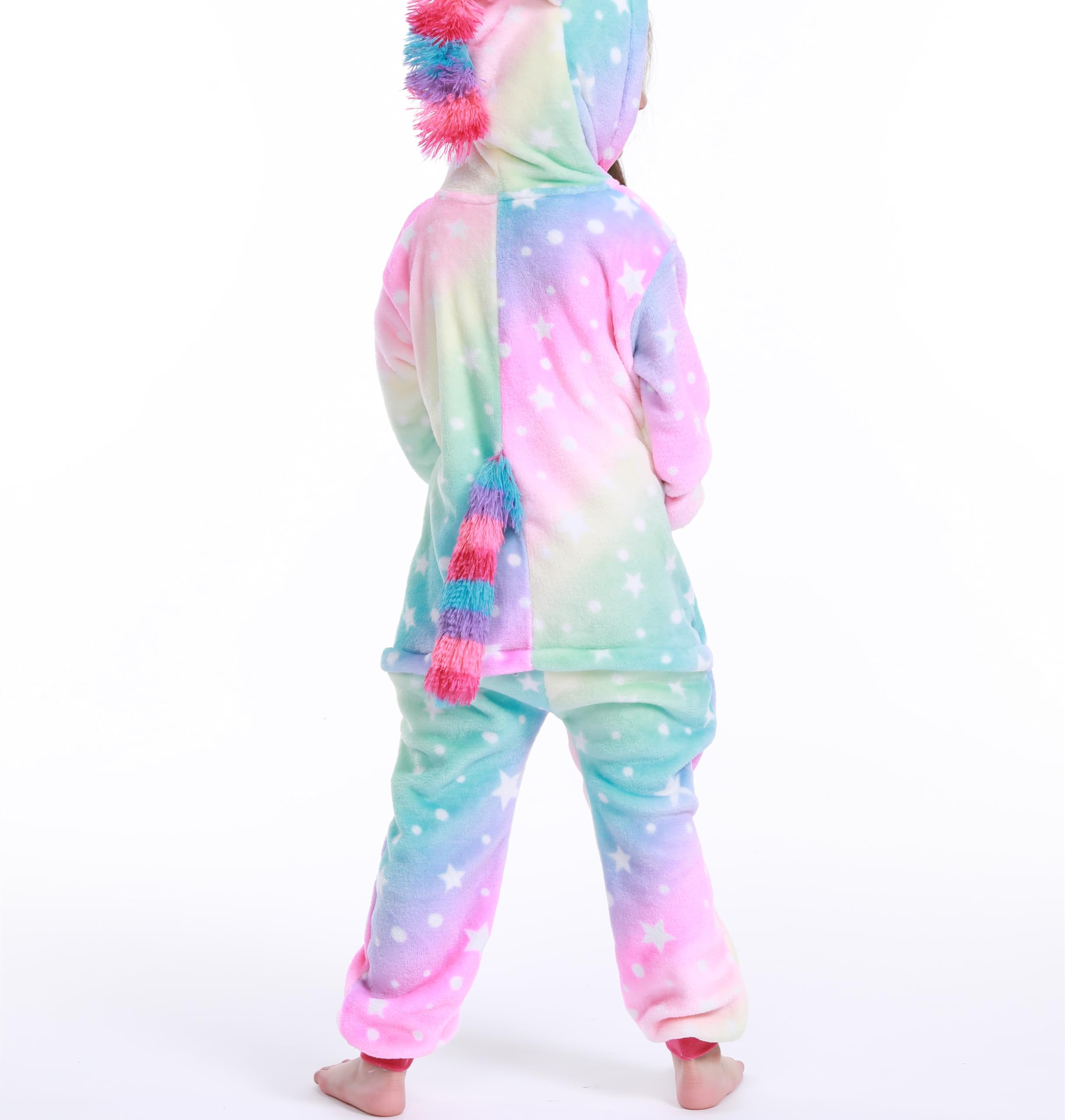 Zorxu Girls Unicorn Onesie Pajamas Animal Costume Halloween Cosplay Unisex Xmas Gifts for Kids