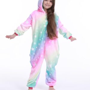 Zorxu Girls Unicorn Onesie Pajamas Animal Costume Halloween Cosplay Unisex Xmas Gifts for Kids