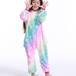 Zorxu Girls Unicorn Onesie Pajamas Animal Costume Halloween Cosplay Unisex Xmas Gifts for Kids