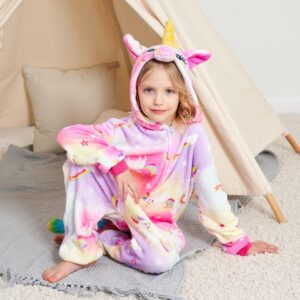 Cos Time kids Unicorn Onesie Animal One Piece Pajamas Halloween Costumes (Auspicious Cloud Flying Horse, 4T)