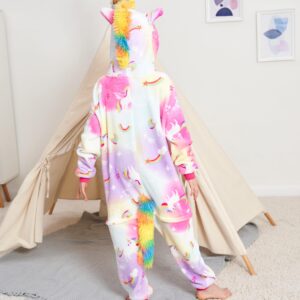 Cos Time kids Unicorn Onesie Animal One Piece Pajamas Halloween Costumes (Auspicious Cloud Flying Horse, 4T)