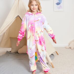 Cos Time kids Unicorn Onesie Animal One Piece Pajamas Halloween Costumes (Auspicious Cloud Flying Horse, 4T)