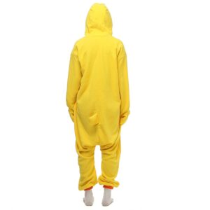 Wishliker Unisex-Adult Costume Animal Cartoon Onesie Pajamas Loungewear Yellow Duck