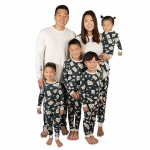 burt's bees baby baby family jammies matching holiday organic cotton pajamas, letters to santa, pets one size