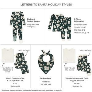 Burt's Bees Baby Baby Family Jammies Matching Holiday Organic Cotton Pajamas, Letters to Santa, Pets One Size