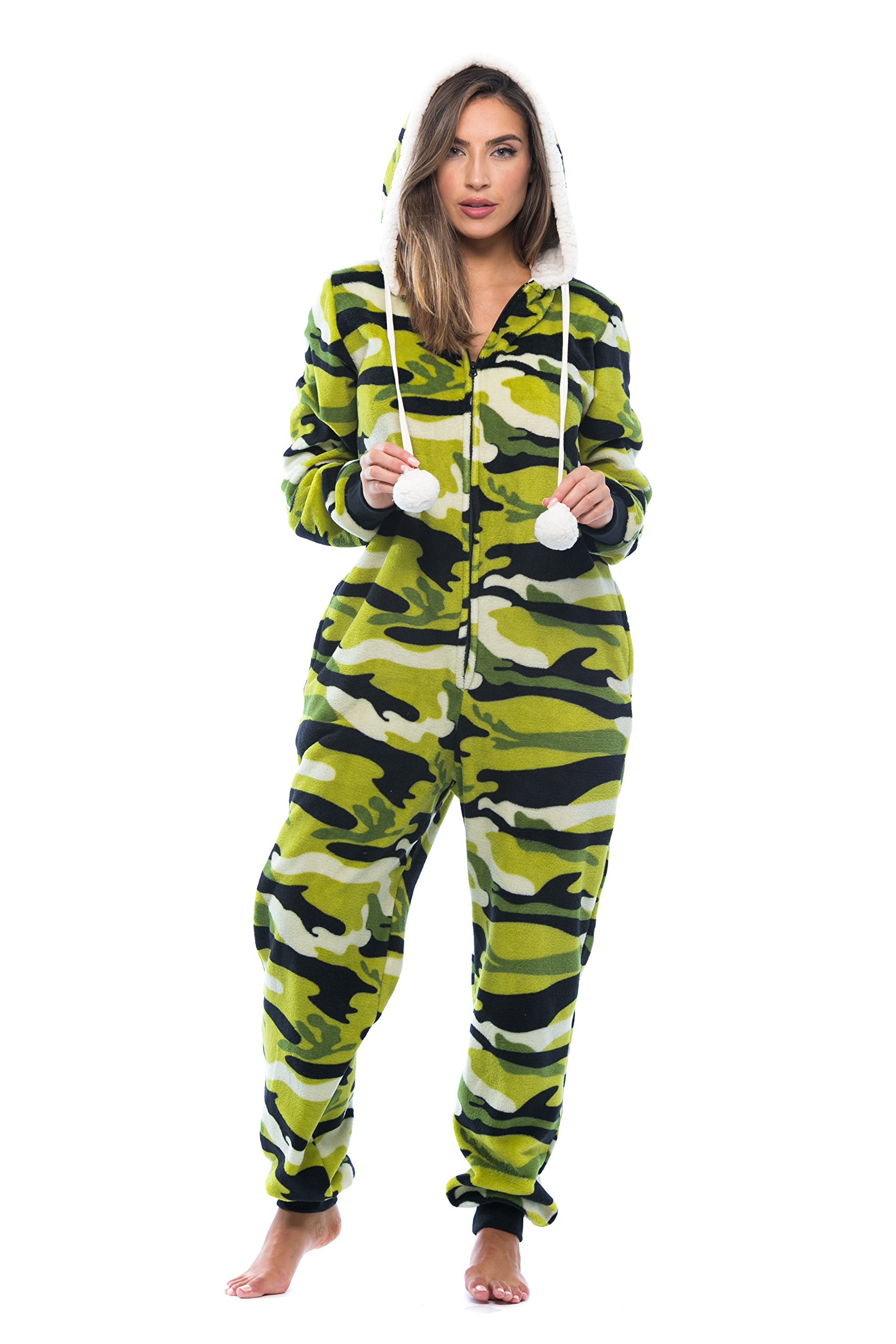 6342-10220-M Just Love Adult Onesie / Pajamas, Medium, Camo Print