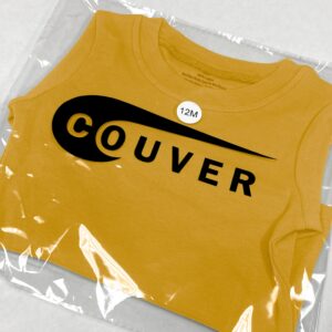 COUVER 100% Cotton Baby Bodysuit Suit Boy Clothes Long Sleeve Solid Color Onesie Golden Yellow