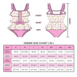 Littleforbig Modest Kawaii One Piece Swimwear Bathing Suit Swimsuit Vintage Rose S