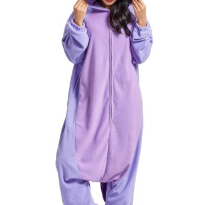 DarkCom Animal Onesie Adult Pajamas, One Piece Cosplay Black Axolotl Onesie Halloween Christmas Costume Sleepwear for Women Men Small