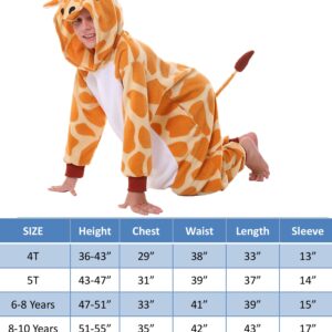 CANASOUR Unisex Anime Halloween Kids Giraffe Onesie For 8-10 Years Girls Boys Christmas Cosplay Costume (8 Years, Giraffe)