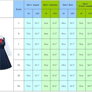 Classic Japanese School Girls Sailor Suit Dress Shirt Skirt JK Kawaii Anime Bunny Ears Cosplay Costumes Socks Bow Set Pink L