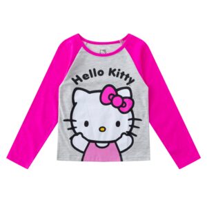 Hello Kitty Girls Long Sleeve T-Shirt and Jogger Sweatpant Set for Infant, Toddler, Little and Big Girls - Pink