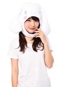 sanrio cinnamoroll fluffy beanie cap soft warm winter head wear white