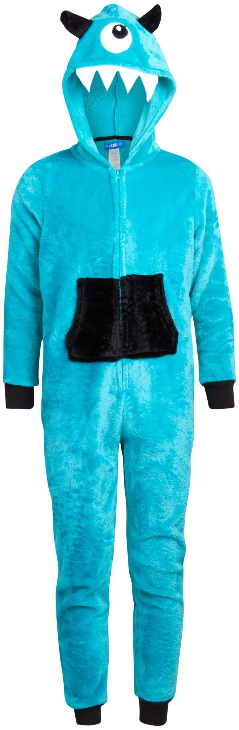 ONLY BOYS Bathrobe - Plush Fleece Bathrobe: Sharks, Cyclops, Dinosaurs, Bears (2T-14), Size 8-10, Brontes Teel