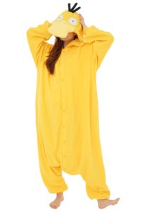 sazac psyduck pokemon kigurumi - onesie jumpsuit halloween costume (adult xl)