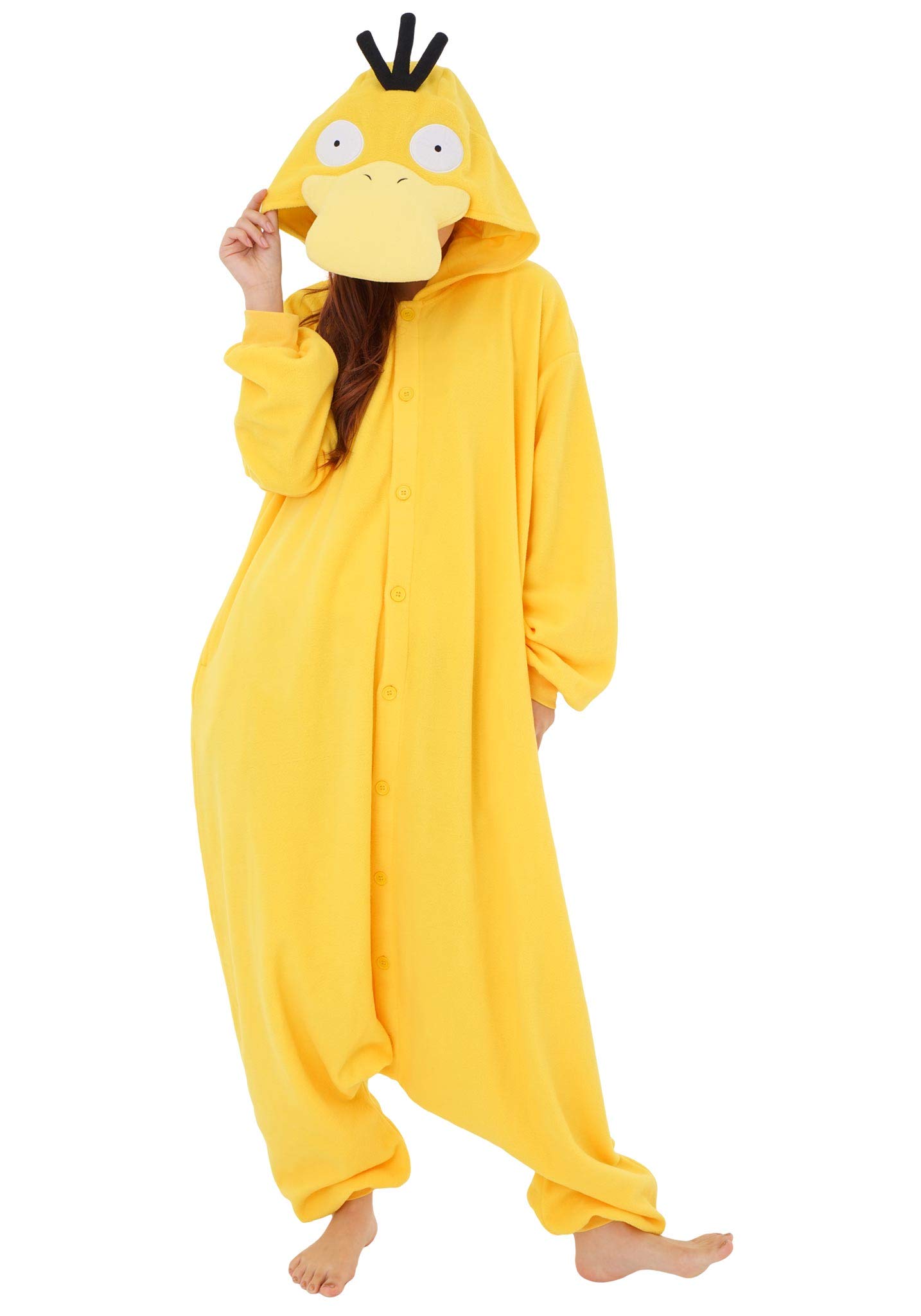 SAZAC Psyduck Pokemon Kigurumi - Onesie Jumpsuit Halloween Costume (Adult XL)