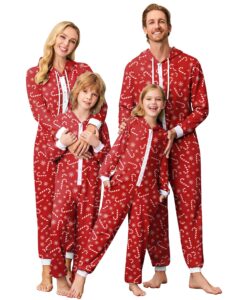 ekouaer christmas matching family onesie pajamas long sleeve thermal one piece pajamas with button