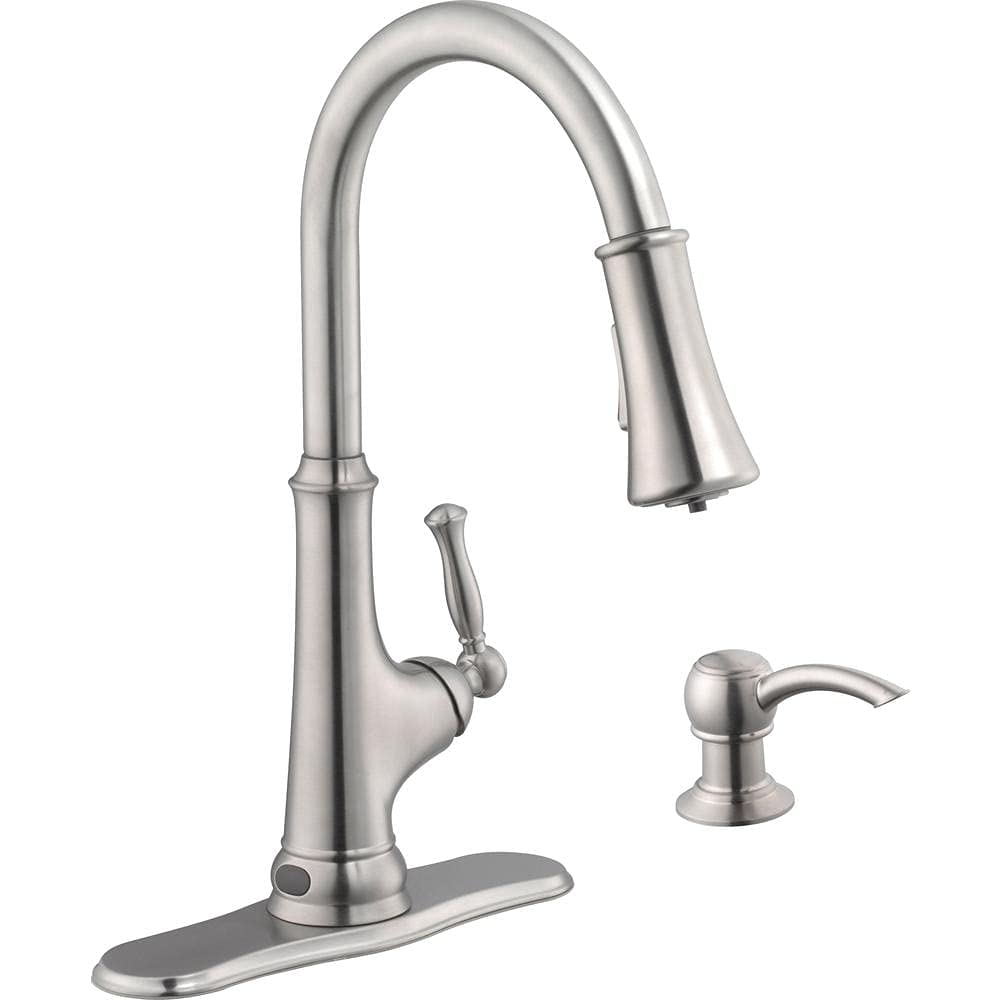 Glacier Bay Touchless Single-Handle Pull-Down Sprayer Kitchen Faucet with LED Light