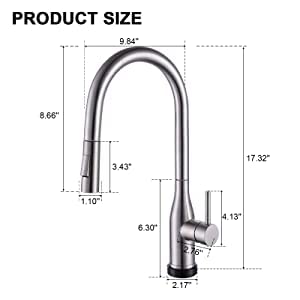 Touchless Kitchen Faucet,Touch Faucet for Kitchen Sink with Pull Down Sprayer, Kitchen Sink Faucets with Pull Out Sprayer,Brushed Nickel Stainless Steel Kitchen Faucets