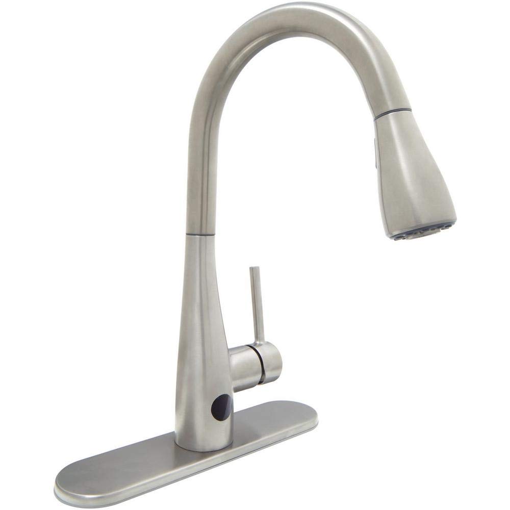 Glacier Bay Nottely Touchless Single-Handle Pull-Down Sprayer Kitchen Faucet in Stainless Steel