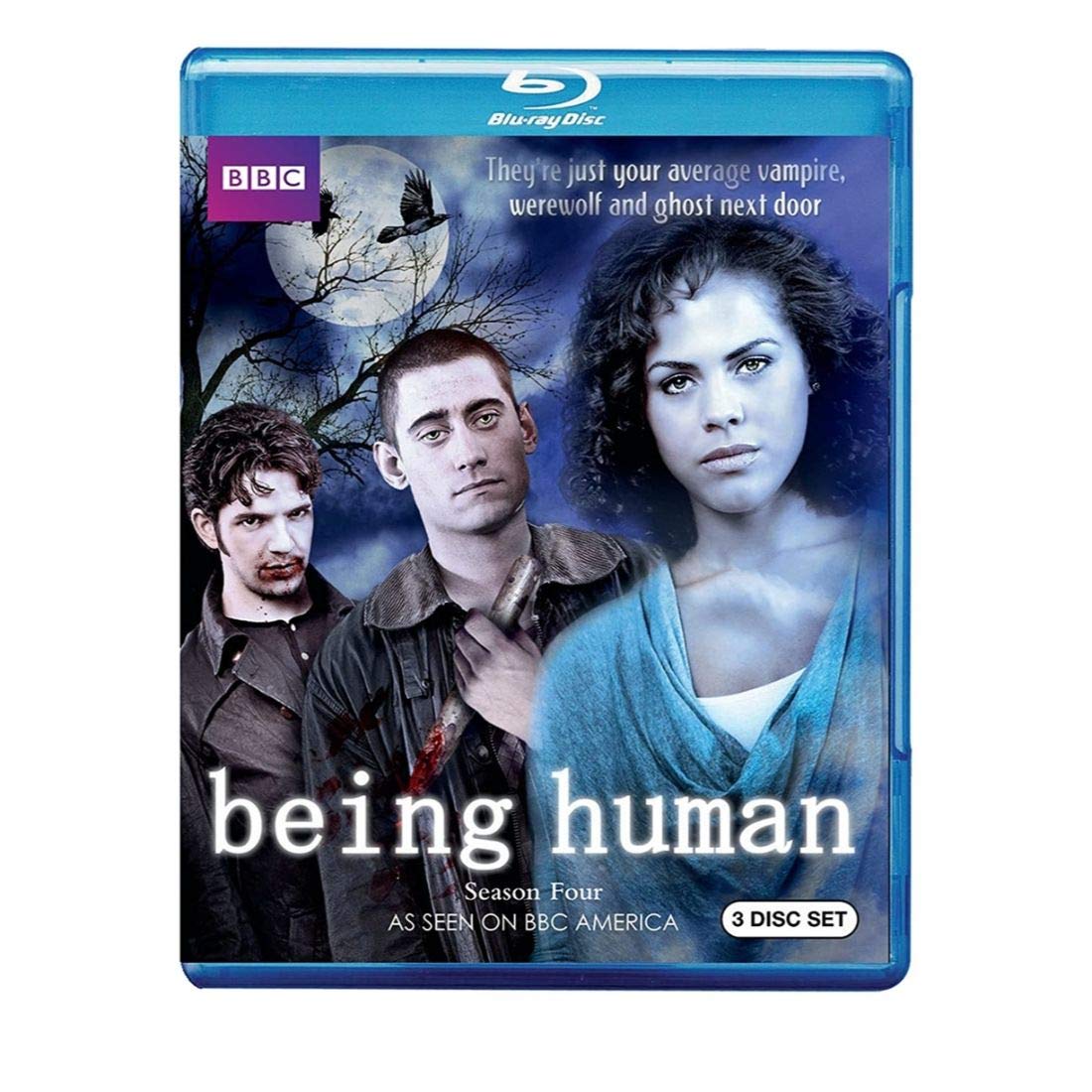 Being Human: Season 1 / 2 / 3 / 4 (11 Disc Blu Ray Set) Starring: Lenora Crichlow, Russel Tovey, Sam Witwer, Meaghan Rath (Director: Philip John)