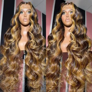 30 inch lace front wig human hair pre plucked 13x6 honey blonde ombre lace front wig human hair body wave lace front wigs human hair brazilain virgin glueless wigs human hair pre plucked pre cut