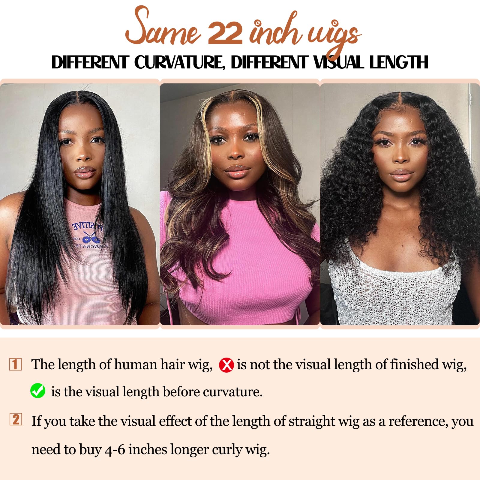 13x4 Deep Wave Lace Front Wigs Human Hair Pre Plucked 22 Inch Curly 150 Density Frontal Wig for Women Glueless Wigs with Natural Hairline (22 Inch)