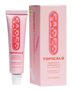 topicals faded brightening and clearing serum | reduces discoloration, post-blemish marks, scars and spots | contains kojic acid and niacinamide | dermatologist-tested, vegan, cruelty-free (0.5 fl oz)