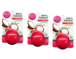 eos super soft shea lip balm, coconut milk 0.25 oz (pack of 3)