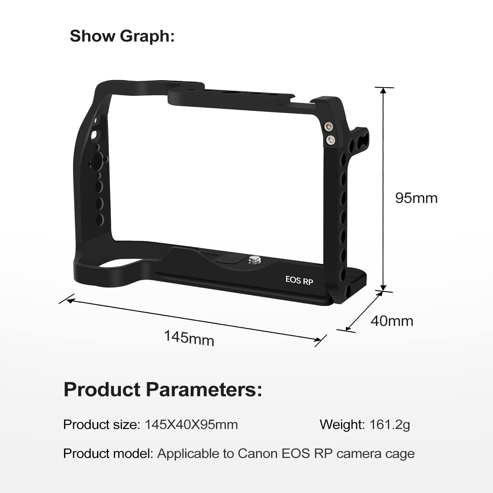 EOS RP Camera Cage, EOS RP Cage for Canon EOS RP Camera Bag Camera Rig Cold Shoe