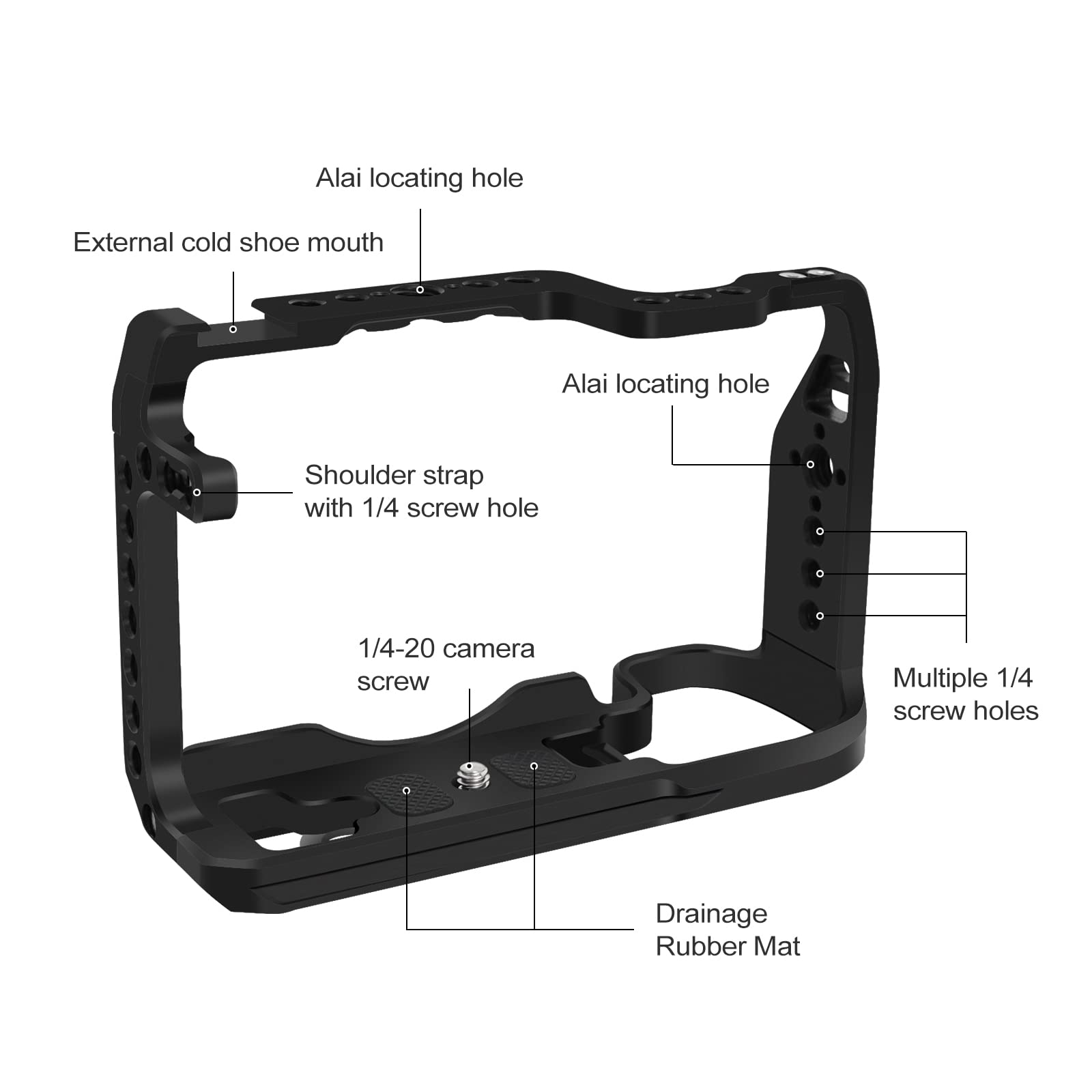 EOS RP Camera Cage, EOS RP Cage for Canon EOS RP Camera Bag Camera Rig Cold Shoe