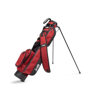 sunday golf loma bag - lightweight golf bag with strap and stand – easy to carry pitch n putt golf bag – golf stand bag for the driving range, par 3 and executive courses, 31 inches tall (burgundy)