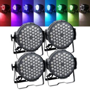 tengchang 4pcs 180w led stage par 64 light dmx512 rgbw stage washer wedding dj 54x3w