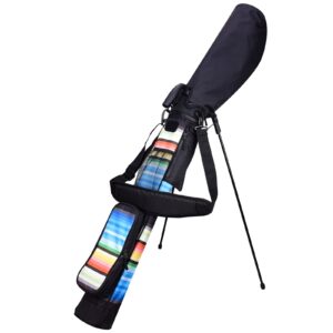 craftsman golf lightweight carry sunday bag with stand multicolor perfect for driving range,par 3 course (rainbow)