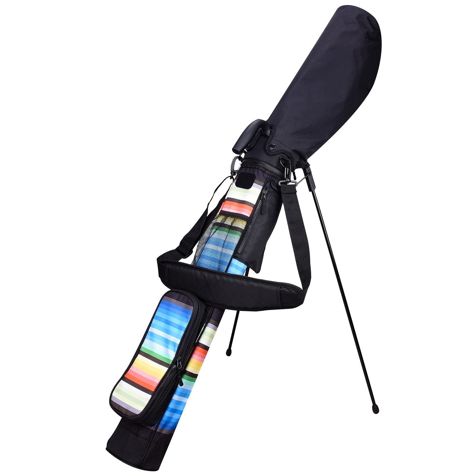 Craftsman Golf Lightweight Carry Sunday Bag with Stand Multicolor Perfect for Driving Range,Par 3 Course (Rainbow)