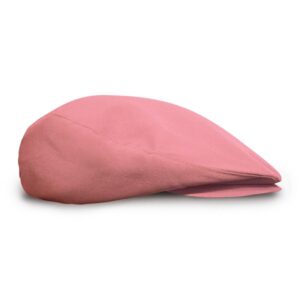 flat newsboy ivy hat, traditional golf cap, ben hogan cap, gatsby flat hat, vintage mens golf cap: 'par 3' - solid pink - microfiber