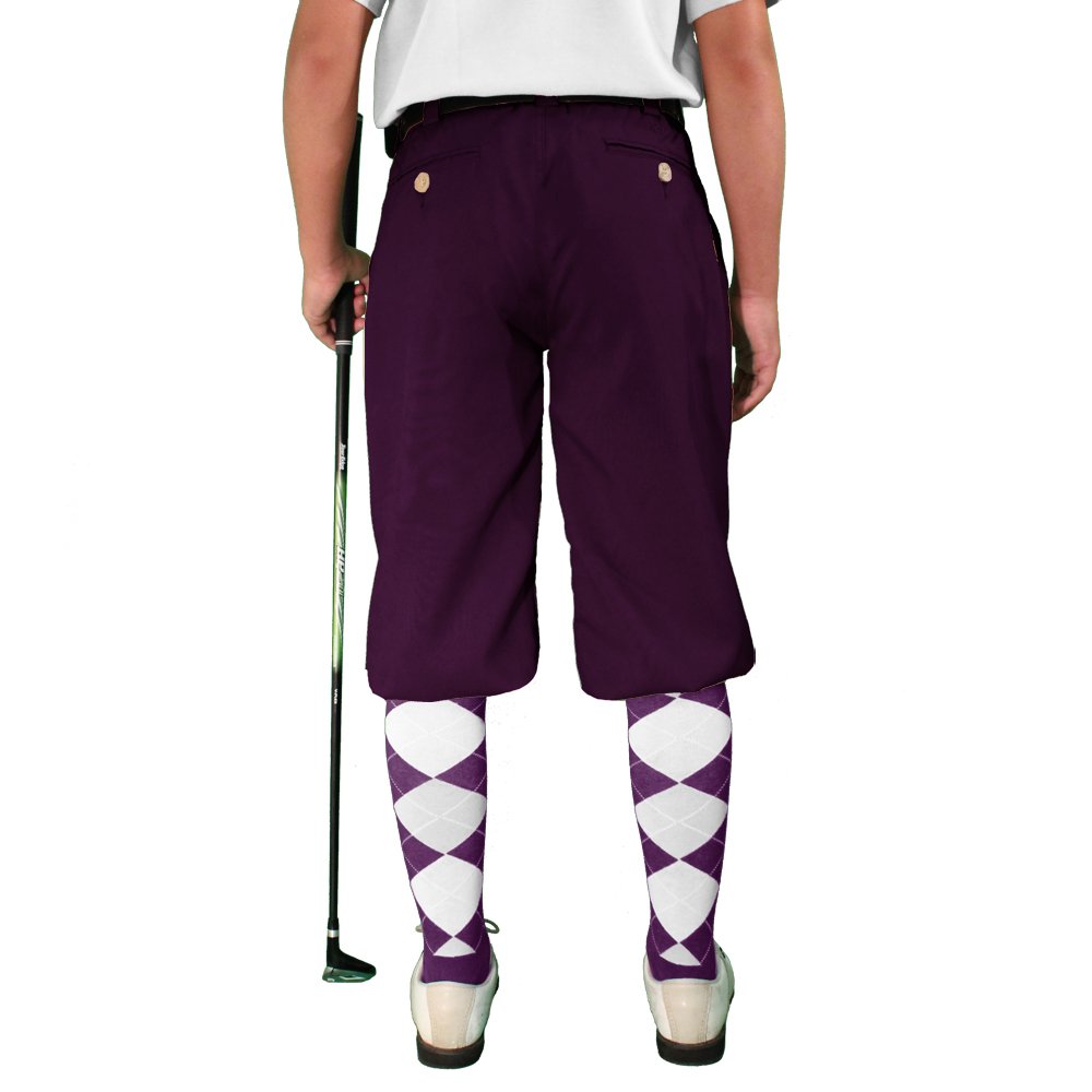 Golf Knickers - 'Par 3' Youth Purple Microfiber - M 10-12 (26")