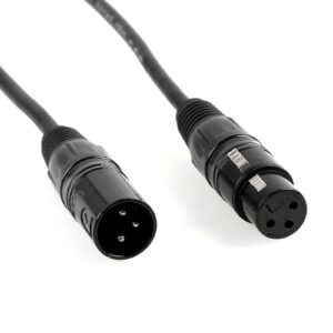 20 Pack 6.5FT 3-Pin Signal XLR Connection DMX Cable Stage Light Wire for Moving Head Light Par Light