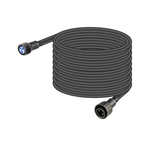 waterproof power cable, 3 pin waterproof connector power extension cable, 5m 16.4ft ip65 par light outdoor power cord for powercon connector output hand in hand stage lights