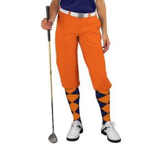 golf knickers orange womens 'par 3' - microfiber - size 14