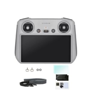 original rc controller - high-performance remote control for dji mavic 3 and dji mini 3 pro, o3+ image transmission support, transmission distance up to 15 km, with lanyard and screen tempered film