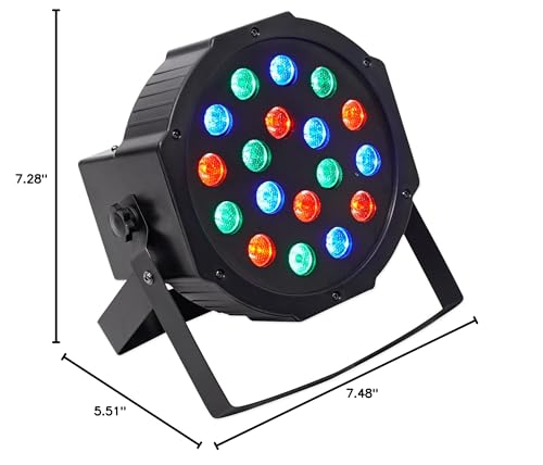 (24) Rockville LED RGB Par Can Wash Light + Dual Bracket Bundle: (1) Lighting Controller + MIDI Control, (1) 25ft 3 Pin DMX Lighting Cable, (23) 10ft 3 Pin DMX Lighting Cables (49 Items)