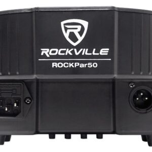 (24) Rockville LED RGB Par Can Wash Light + Dual Bracket Bundle: (1) Lighting Controller + MIDI Control, (1) 25ft 3 Pin DMX Lighting Cable, (23) 10ft 3 Pin DMX Lighting Cables (49 Items)