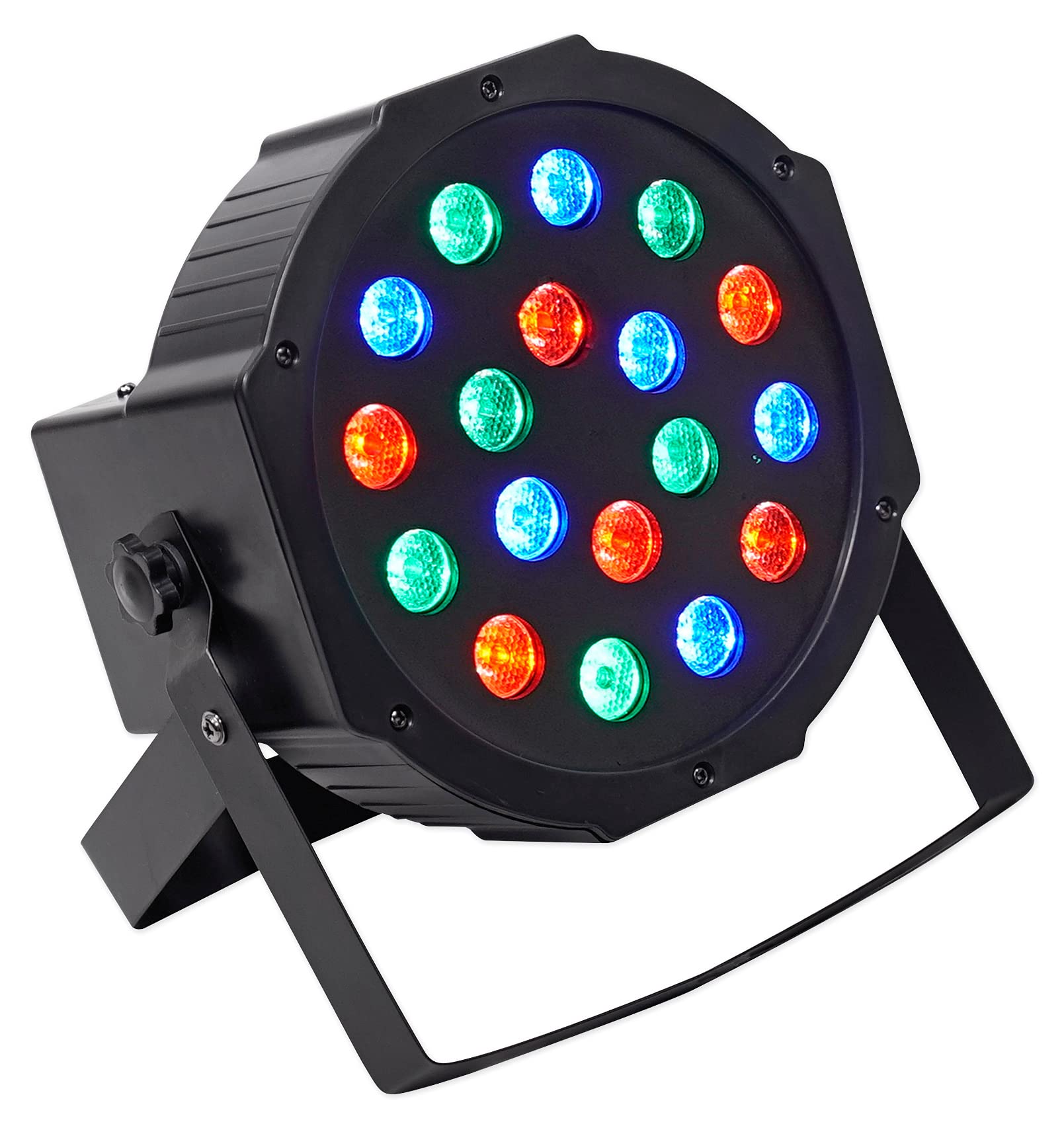 (24) Rockville LED RGB Par Can Wash Light + Dual Bracket Bundle: (1) Lighting Controller + MIDI Control, (1) 25ft 3 Pin DMX Lighting Cable, (23) 10ft 3 Pin DMX Lighting Cables (49 Items)