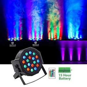 (10) Rockville BATTERY PAR 50 Rechargeable LED DMX DJ Club Wash Up-Lights+Remote