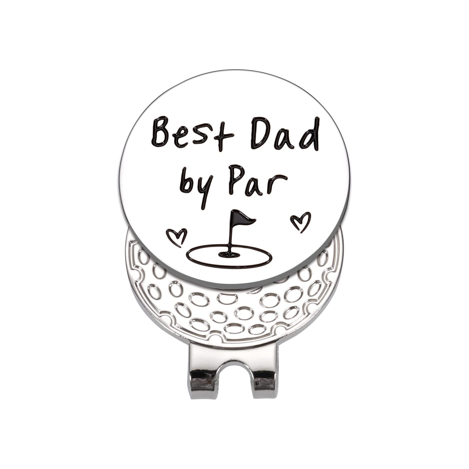 Fathers Day Present for Husband from Wife Gag Gifts for Dad from Daughter Best Dad by Par Golf Ball Marker New Daddy Birthday Gifts for First Time Dad to Be Valentines Day Christmas Magnetic Hat Clip